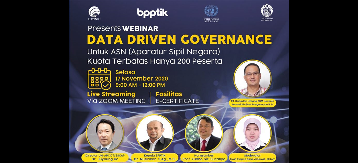 Indonesia Webinar on Data-Driven Governance event poster